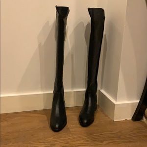 Stuart Weitzman | Shoes | Black Stuart Weitzman Fito Tall Leather Boots ...